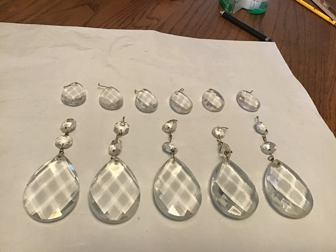 11 Vintage Glass Prisms - Etsy