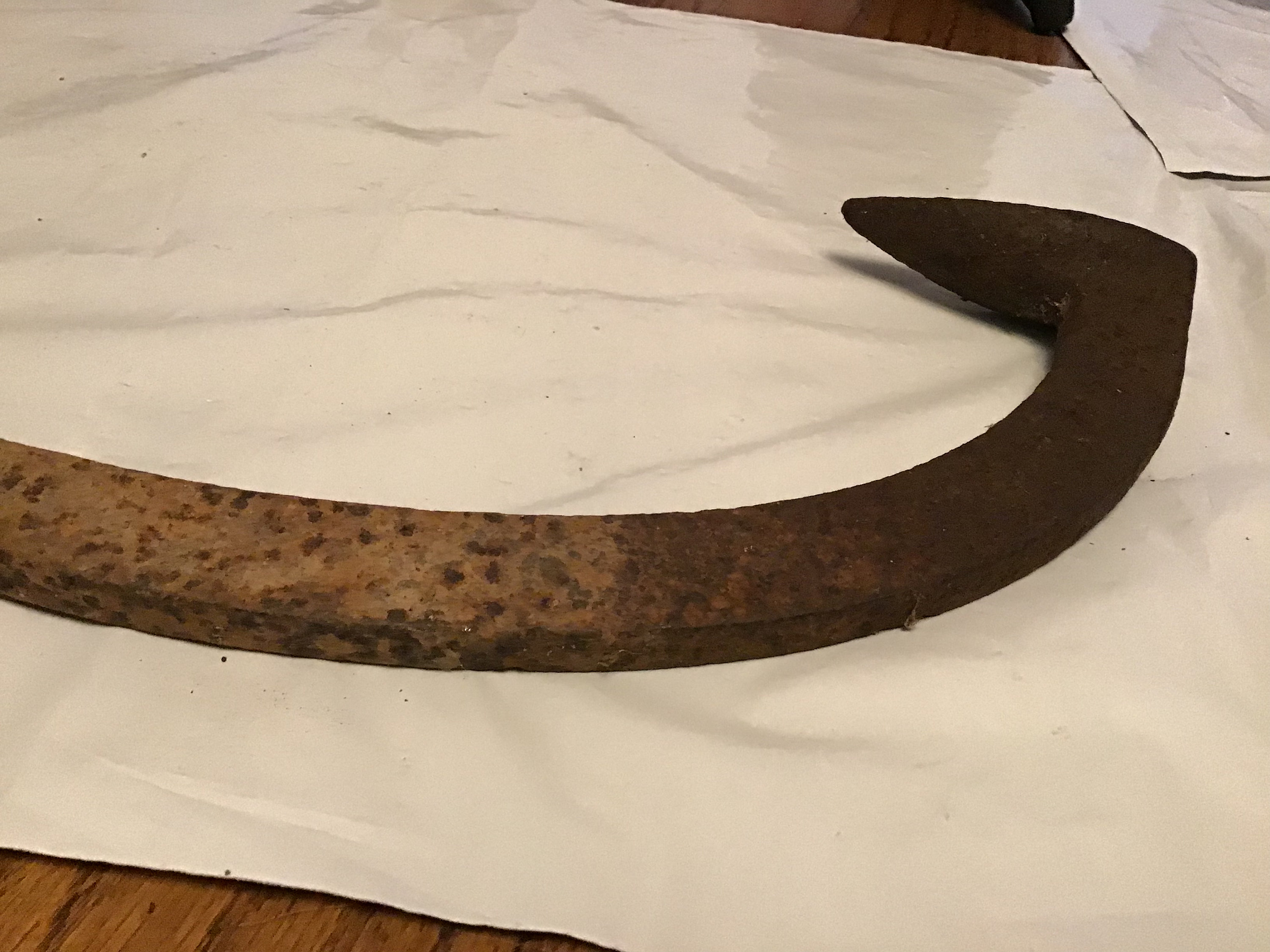 Old Vintage Cast Iron Blacksmith Made Logging Hook With Short Chain ...