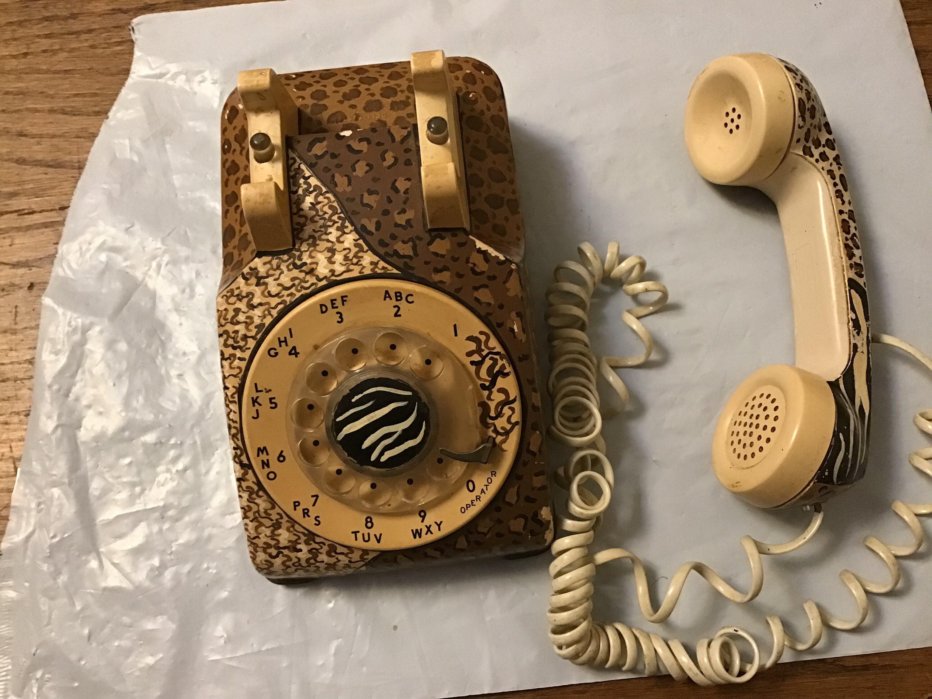 Leopard Print Western Electric Rotary Dial Phone. - Etsy