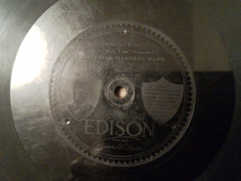 Vintage Thomas Edison Thick Record From the 1900's Glover Club Fox Trot ...