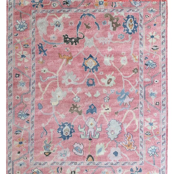 Pink Oushak Rug - Etsy