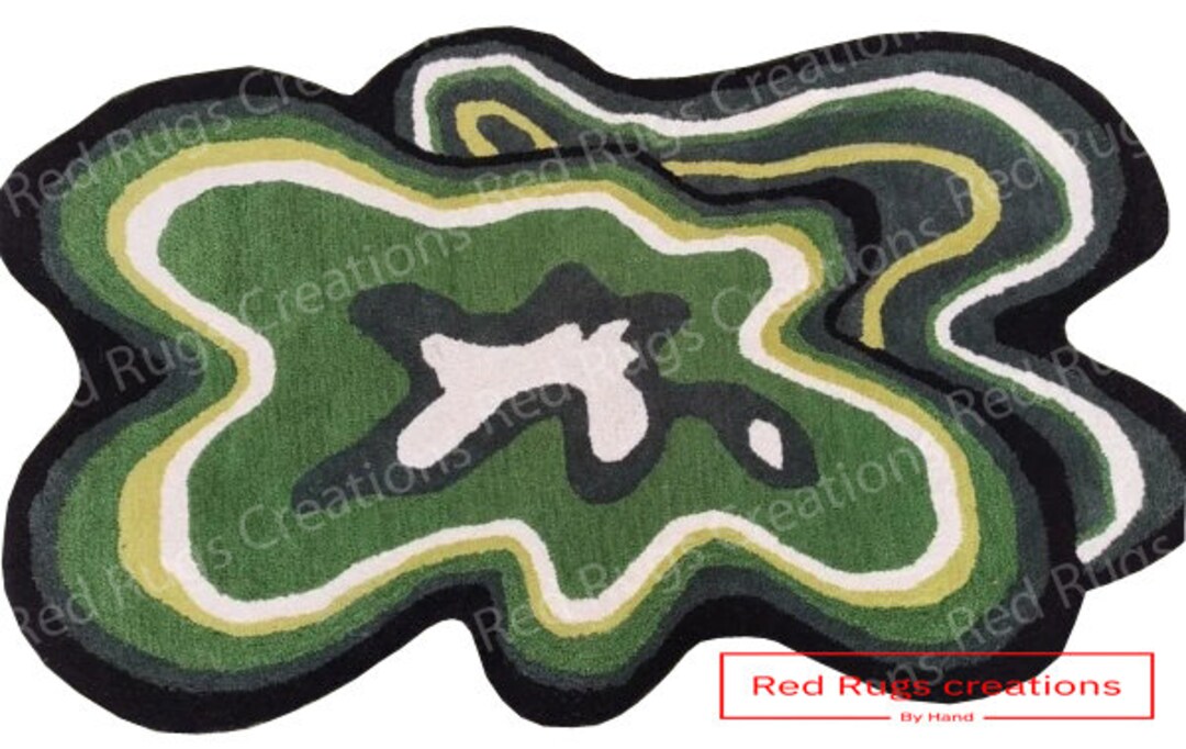 Amoeba Uneven Shape Rug for Best Home Decor for Bedroom/ Living Room ...
