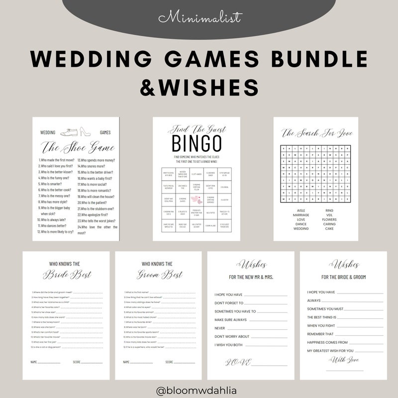 Reception Game - Etsy