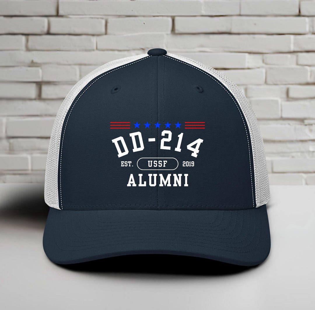 DD-214 Alumni Trucker Hat US Space Force, Military Retirement Gift ...