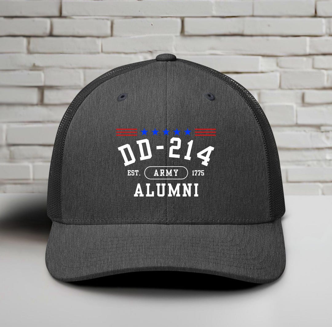 DD-214 Alumni Trucker Hat US Army, Military Retirement Gift, Patriotic ...