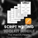 Script Writing Toolkit Bundle for Macos Pages | Screenplay, Shot List ...