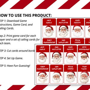 Who Am I, Guess Who, Santa Guessing Game, Santa Game, Christmas, Winter ...