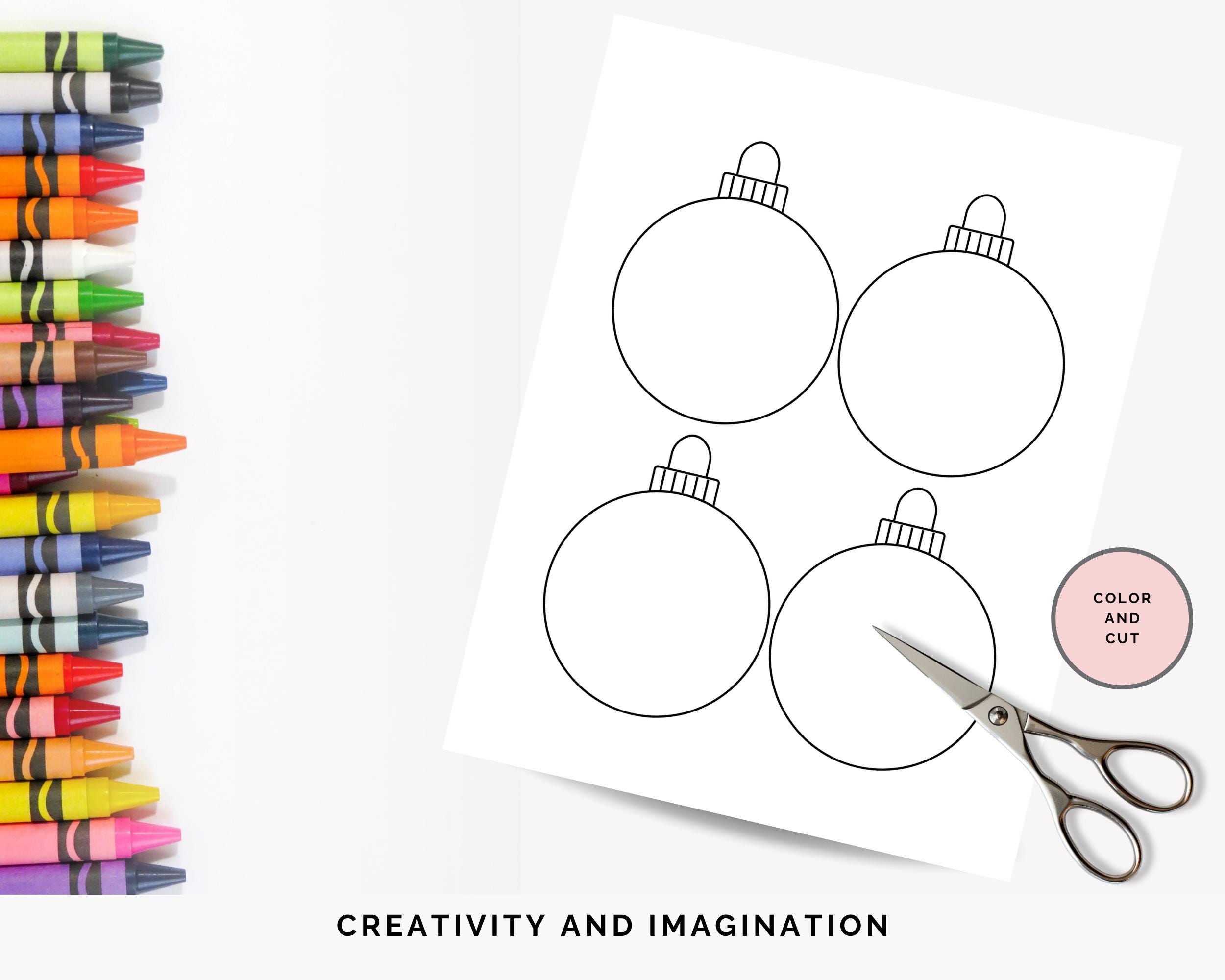 Blank Ornament to Print and Color, DIY Ornament, Build an Ornament ...