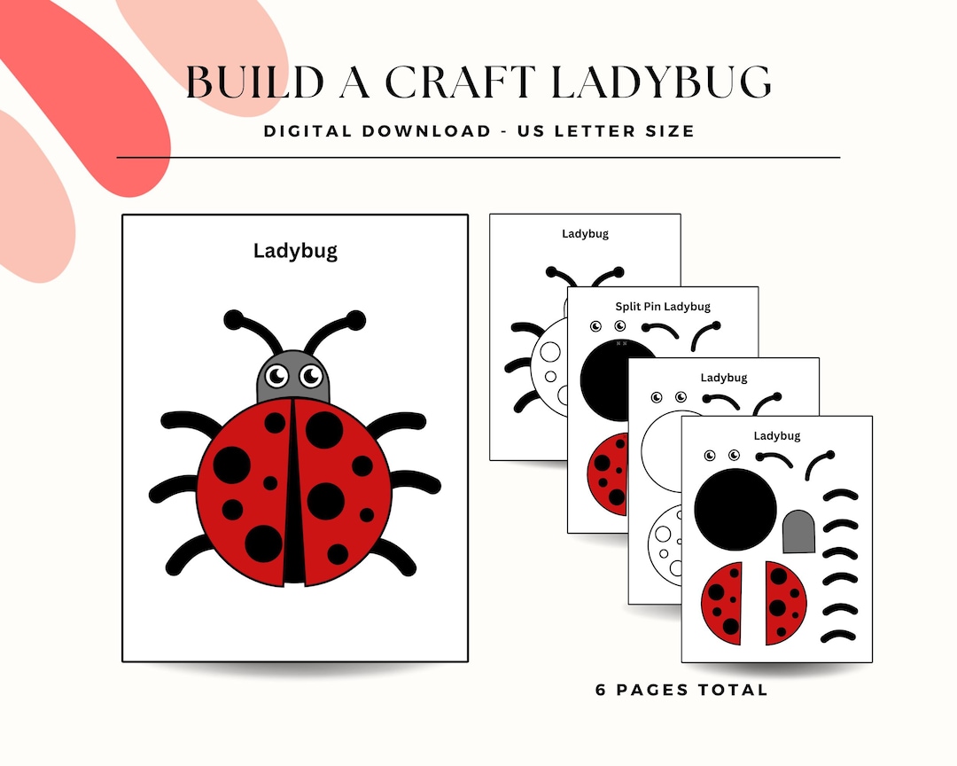 Build a Craft, Build a Ladybug, Cut and Paste, Cut Paste, School ...