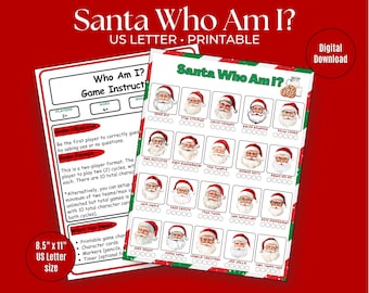 Who Am I, Guess Who, Gingerbread Guessing Game, Christmas, Winter Game ...