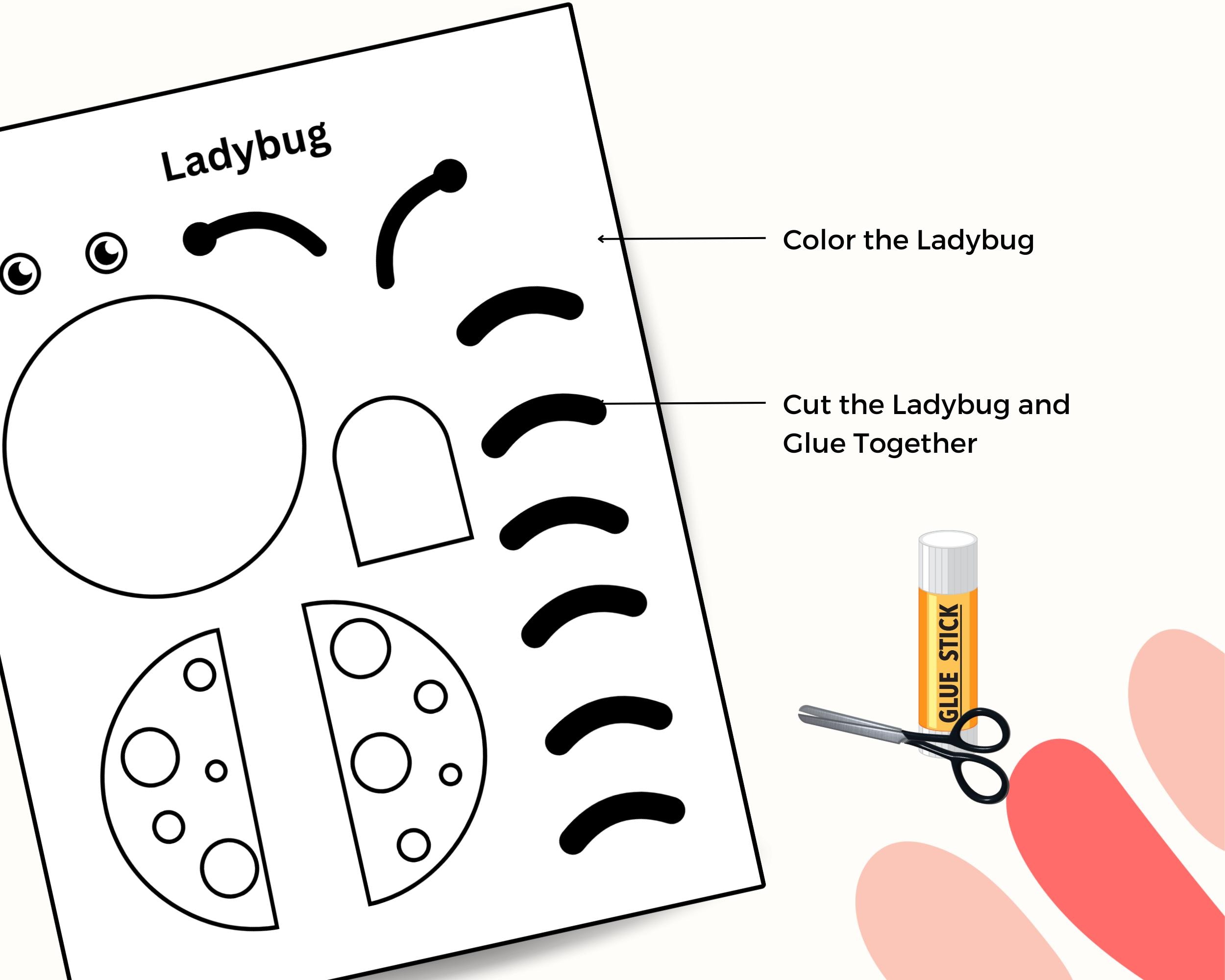 Build a Craft, Build a Ladybug, Cut and Paste, Cut Paste, School ...