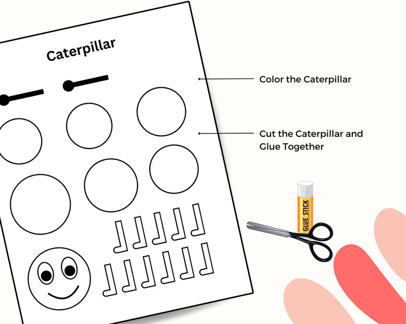 Build a Craft, Build a Caterpillar, Cut and Paste, Cut Paste, School ...