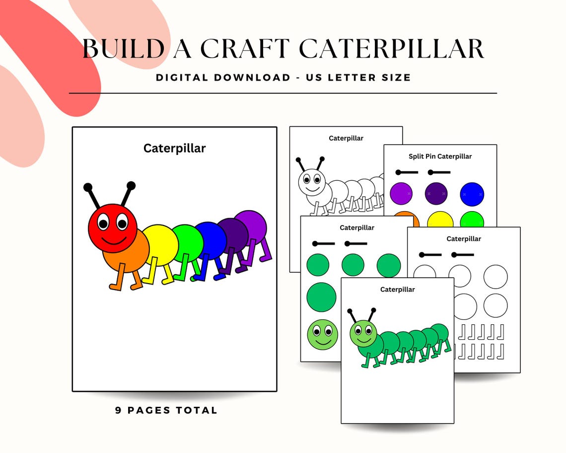 Build a Craft, Build a Caterpillar, Cut and Paste, Cut Paste, School ...