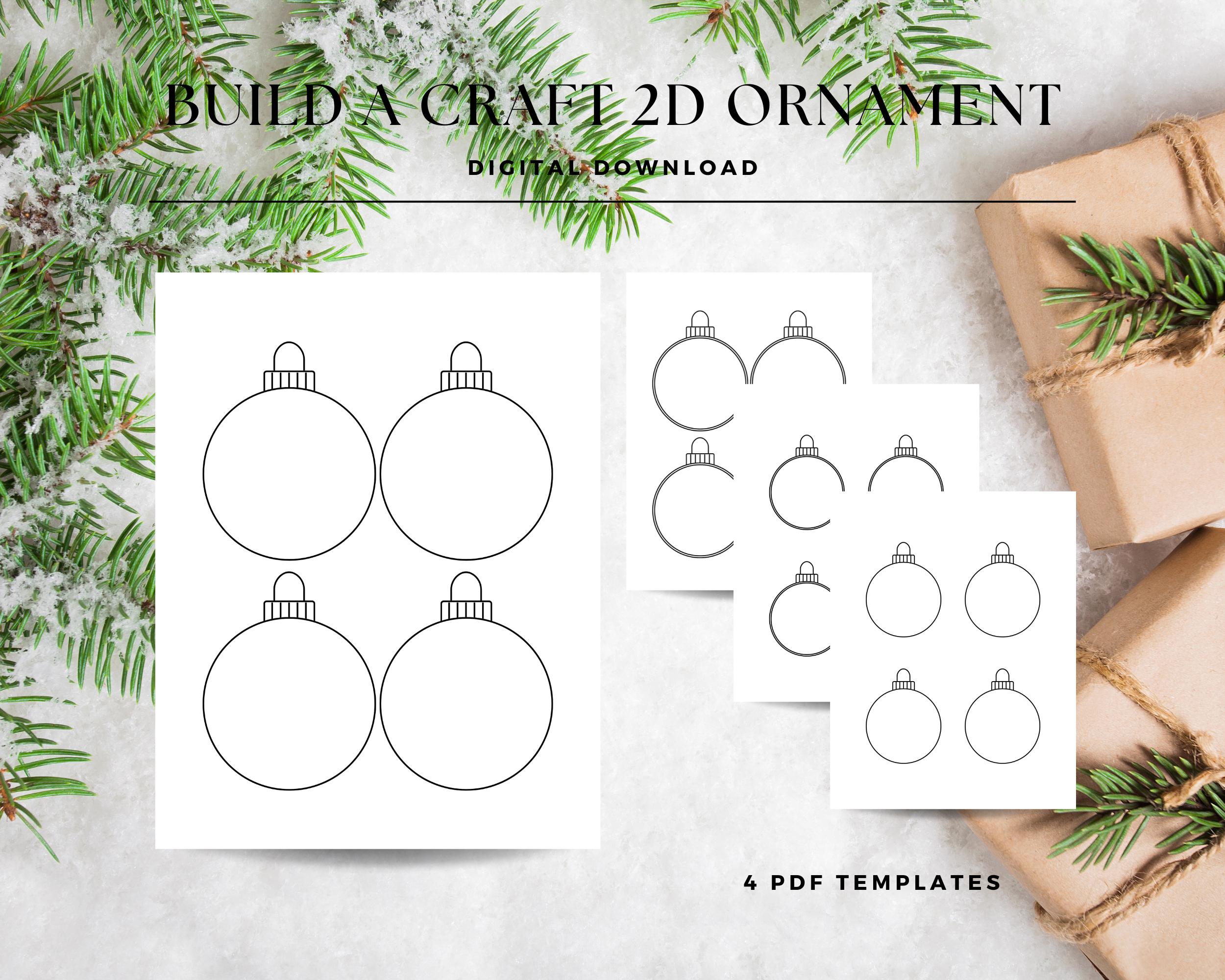 Blank Ornament to Print and Color, DIY Ornament, Build an Ornament ...
