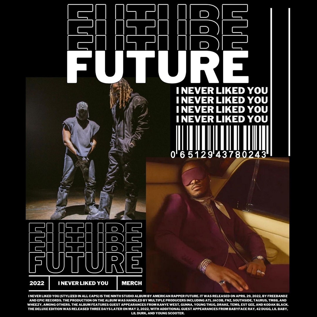 FUTURE T Shirt Design. PNG Digital 4500x5100 Px. Rapper, Rap, Hiphop ...