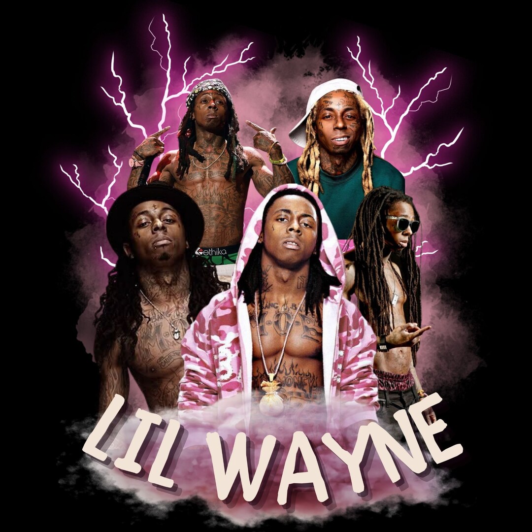 LIL WAYNE T Shirt Design. PNG Digital 4500x5100 Px. Rapper, Rap, Hiphop ...