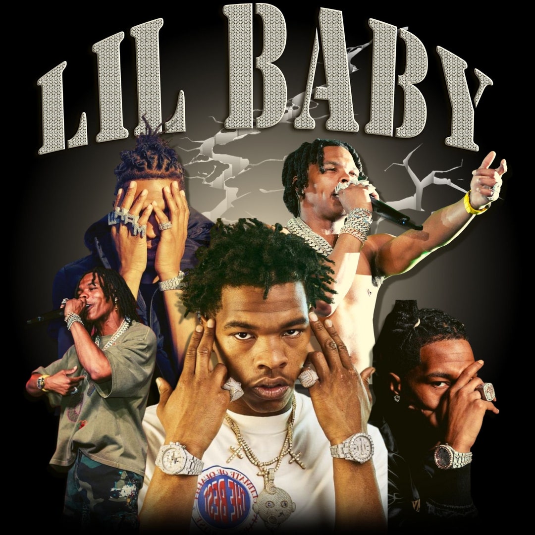 LIL BABY T Shirt Design. PNG Digital 4500x5100 Px. Rap, Rapper, Hiphop ...