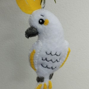 Felt Cockatoo Decorations, Australian Animals Felt , Felt Cockatoo ...