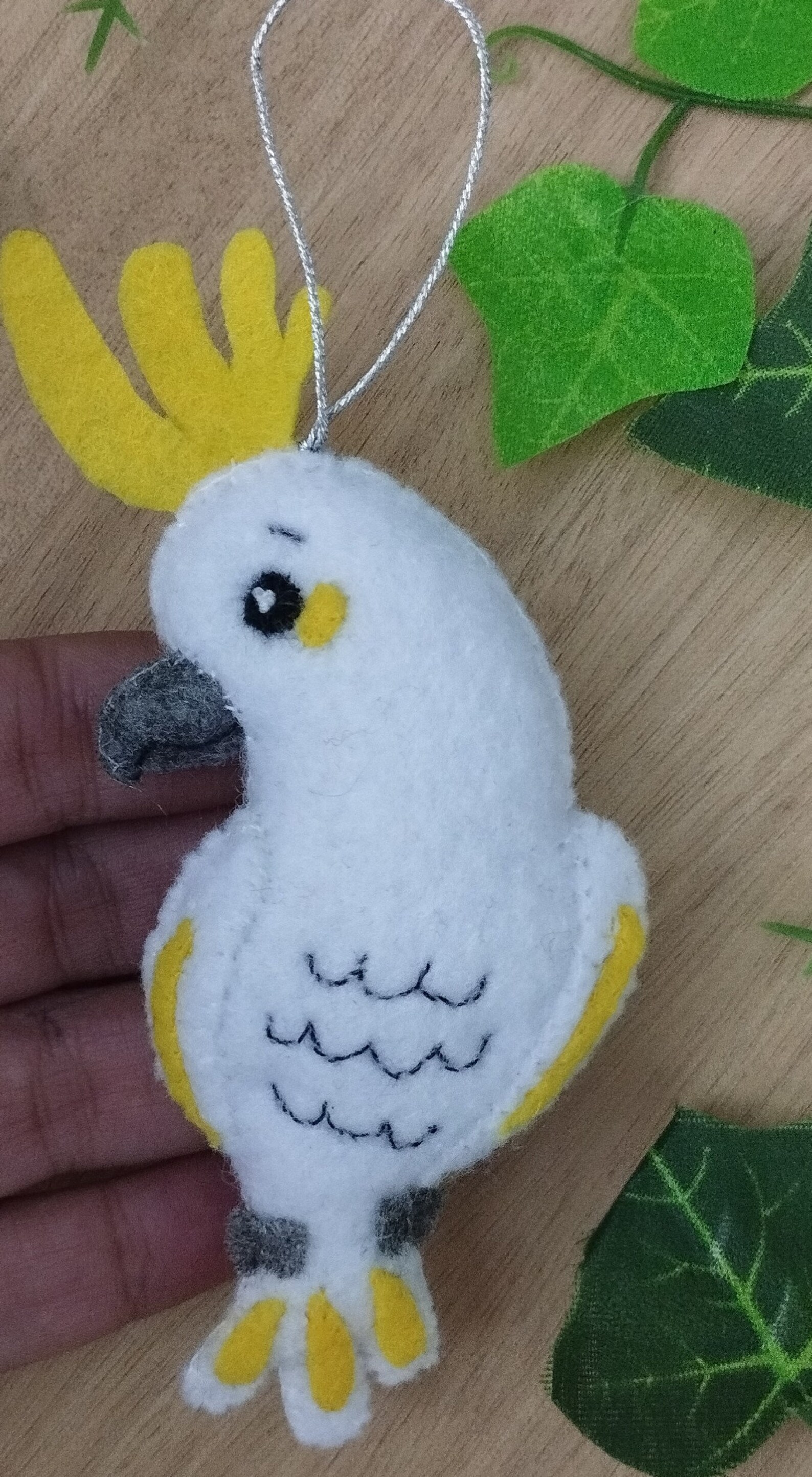 Felt Cockatoo Decorations, Australian Animals Felt , Felt Cockatoo ...