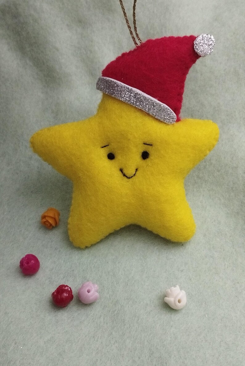 Felt Star Christmas Ornament, Tree Decorations, Christmas Ornament ...