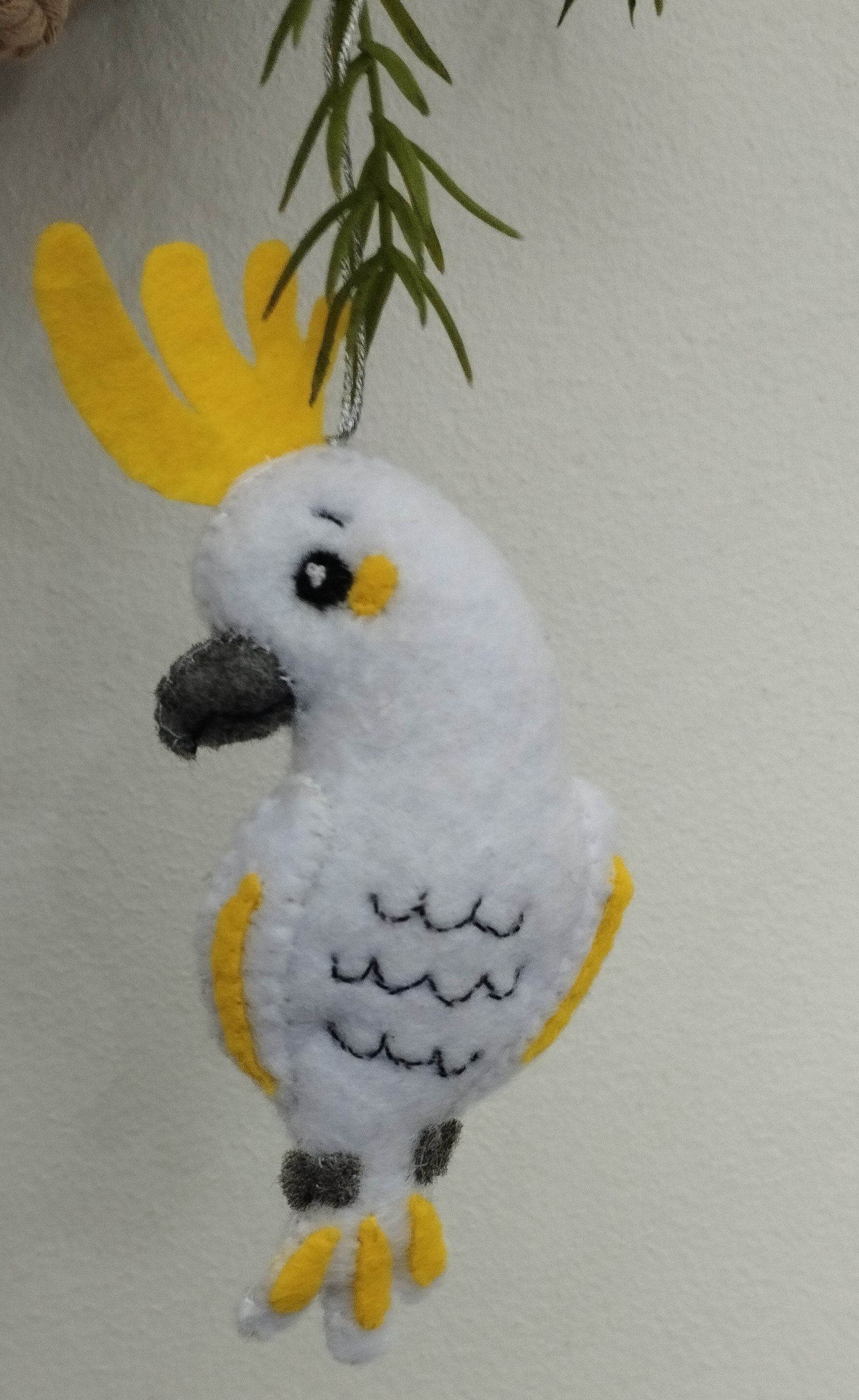Felt Cockatoo Decorations, Australian Animals Felt , Felt Cockatoo ...