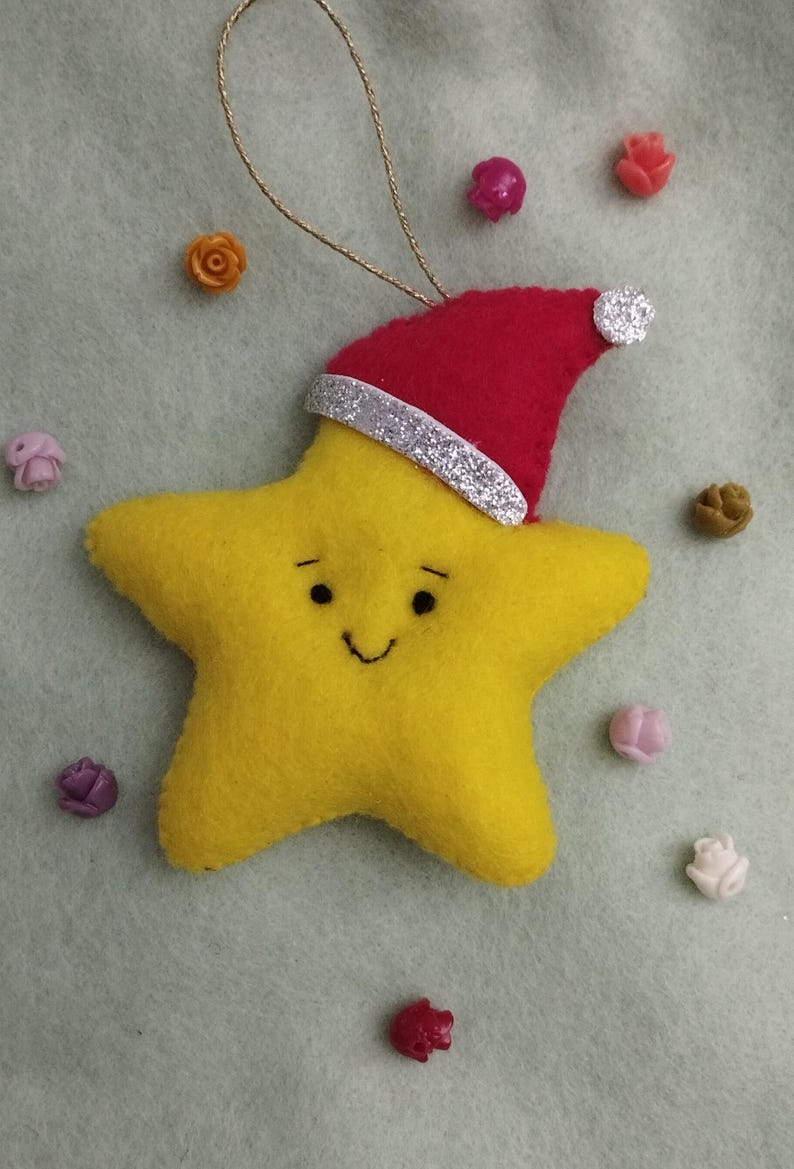 Felt Star Christmas Ornament, Tree Decorations, Christmas Ornament ...