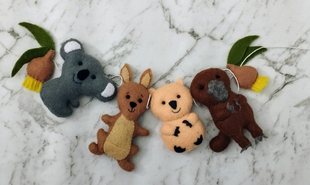 Australian Animals Garland, Australian Animals Bunting, Felt Koala ...