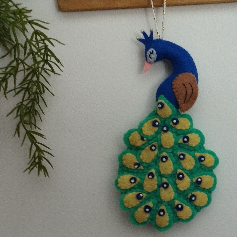 Felt Peacock - Etsy