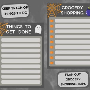 Spooky Full Planner | Day, Week, Month, Year Planner | Shopping ...