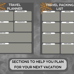 Spooky Full Planner | Day, Week, Month, Year Planner | Shopping ...