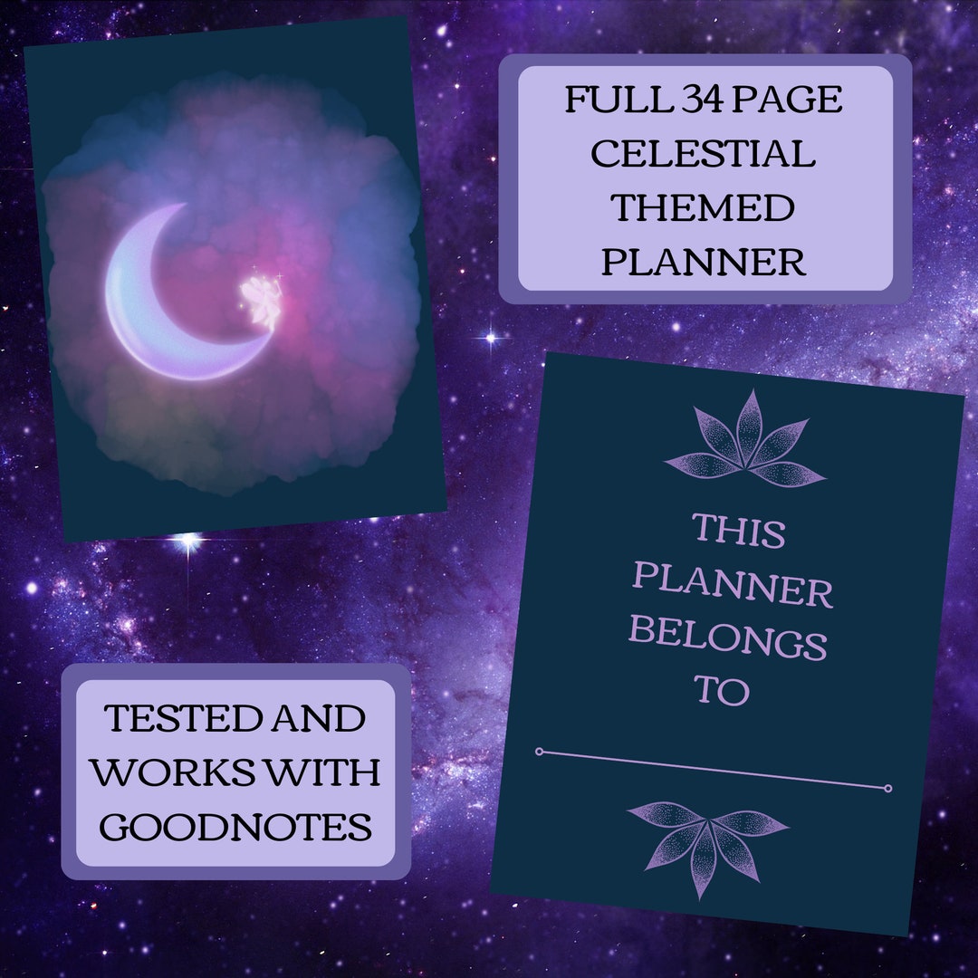 Celestial Full Planner | Day, Week, Month, Year Planner | Shopping ...
