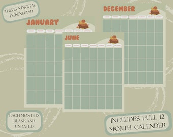 Cottagecore Monthly Calendar/ Planner - Etsy