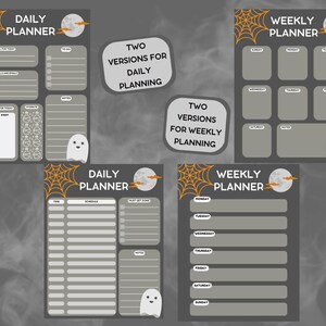 Spooky Full Planner | Day, Week, Month, Year Planner | Shopping ...