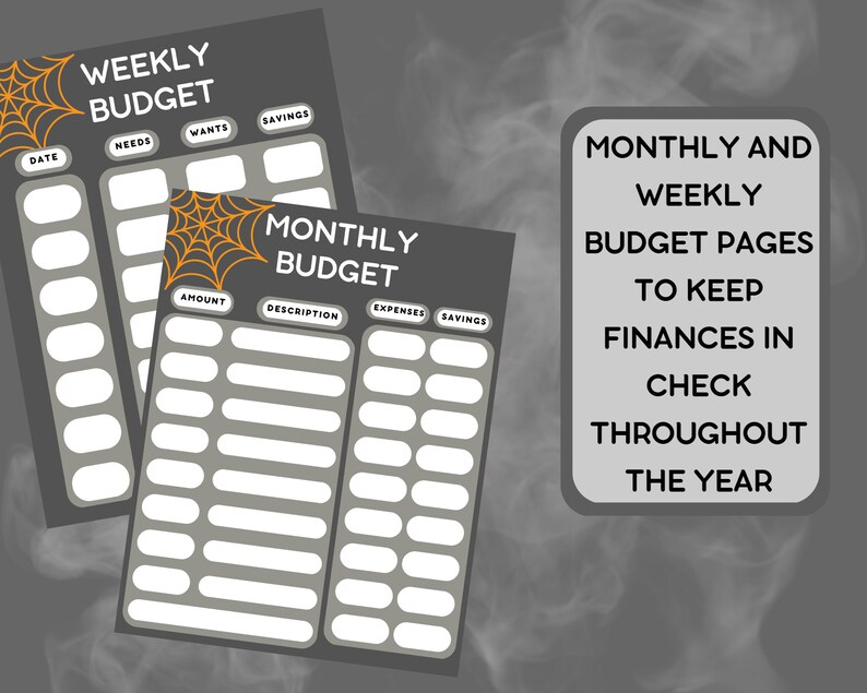 Spooky Full Planner | Day, Week, Month, Year Planner | Shopping ...