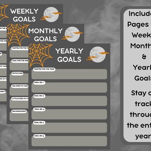 Spooky Full Planner | Day, Week, Month, Year Planner | Shopping ...