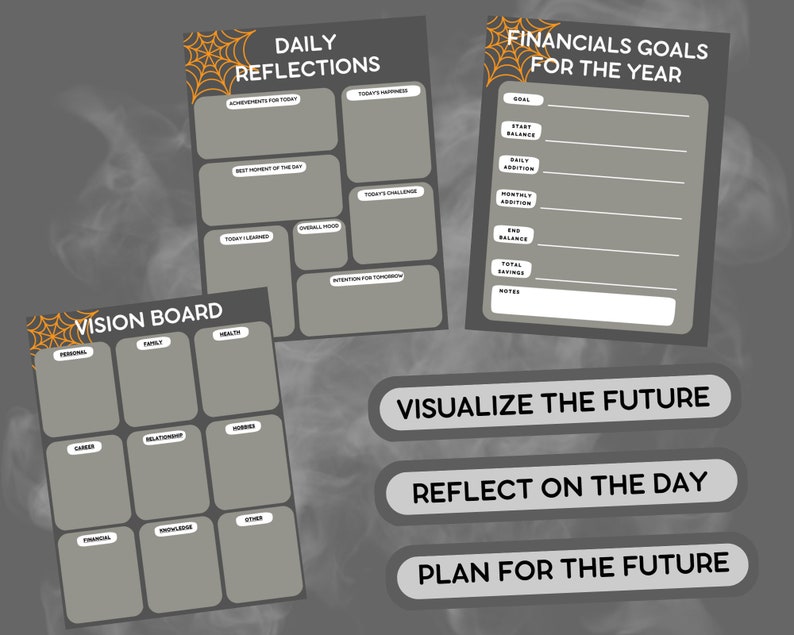 Spooky Full Planner | Day, Week, Month, Year Planner | Shopping ...