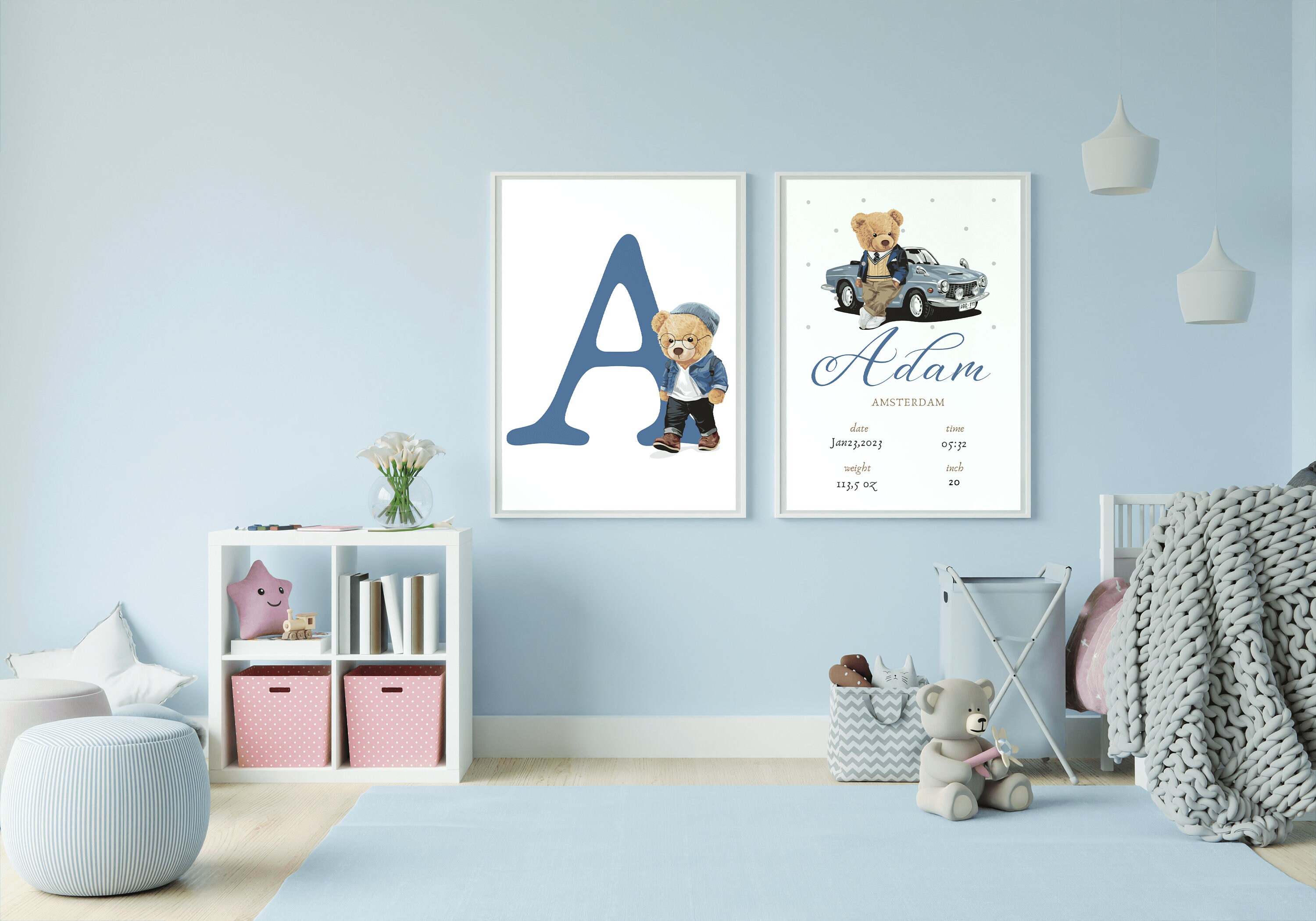 Birth Certificate for Children Poster. Printable Baby Boy Certificate ...