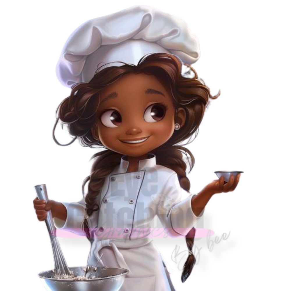 Female Chef Clipart, Chibi Girl Clipart, Cute Chibi Woman Chef, Clipart ...