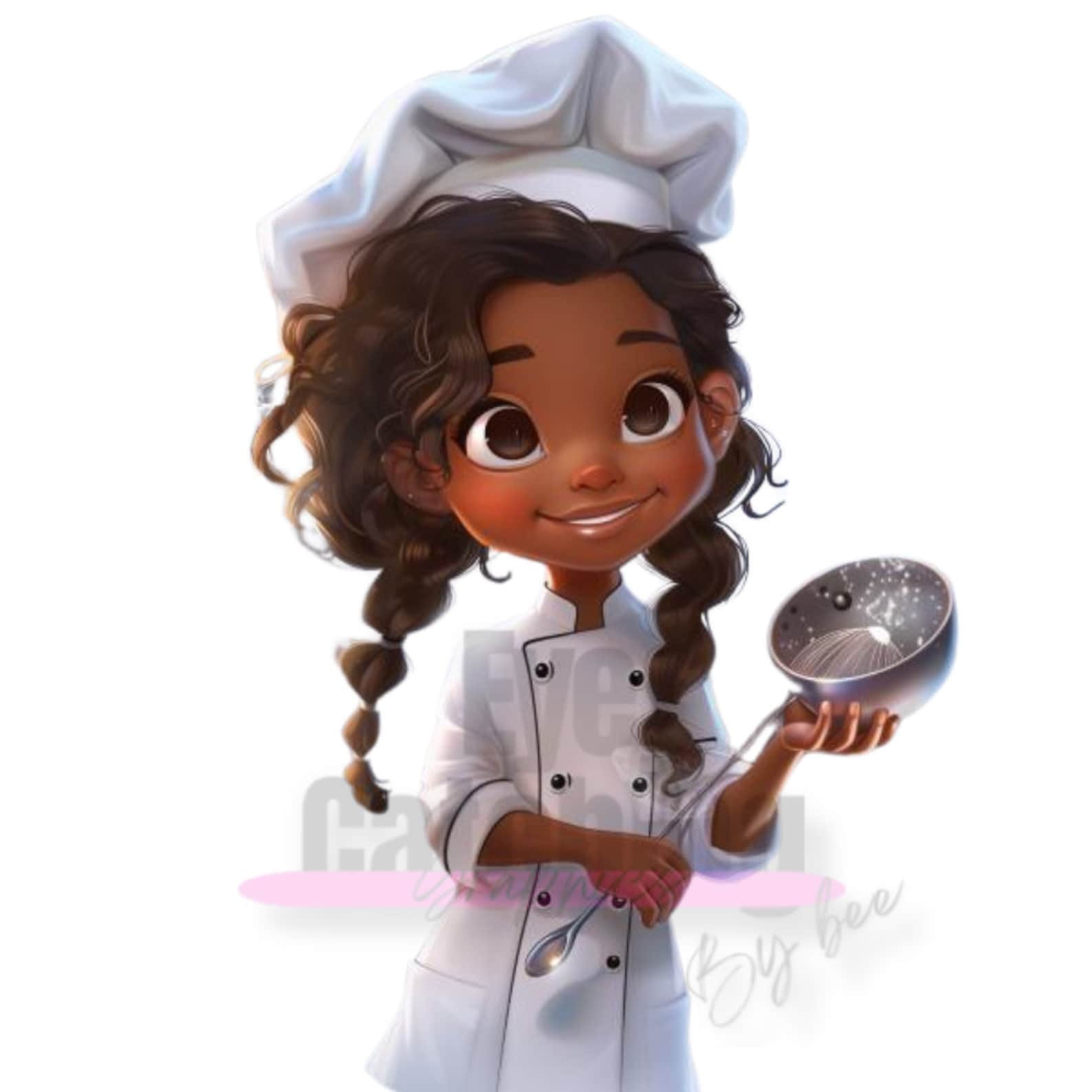 Female Chef Clipart, Chibi Girl Clipart, Cute Chibi Woman Chef, Clipart ...