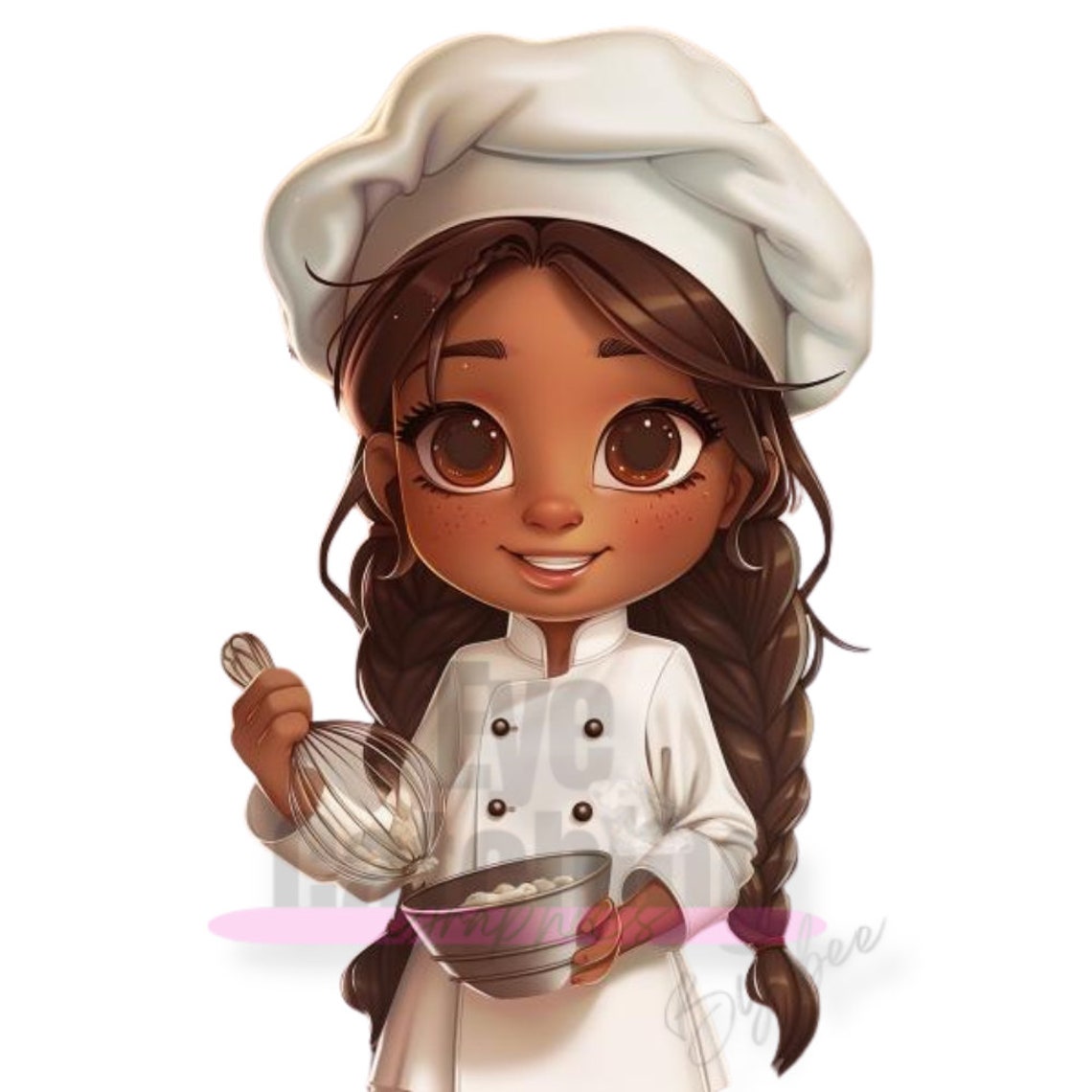 Female Chef Clipart, Chibi Girl Clipart, Cute Chibi Woman Chef, Clipart ...