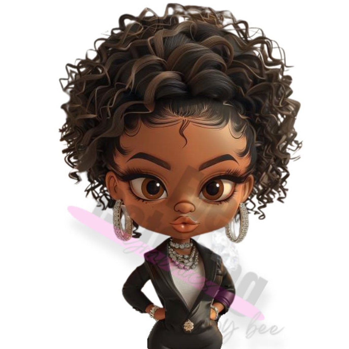 Chibi Girl Clipart, Fashion Chibi Clipart, Business Chibi Doll Clipart ...
