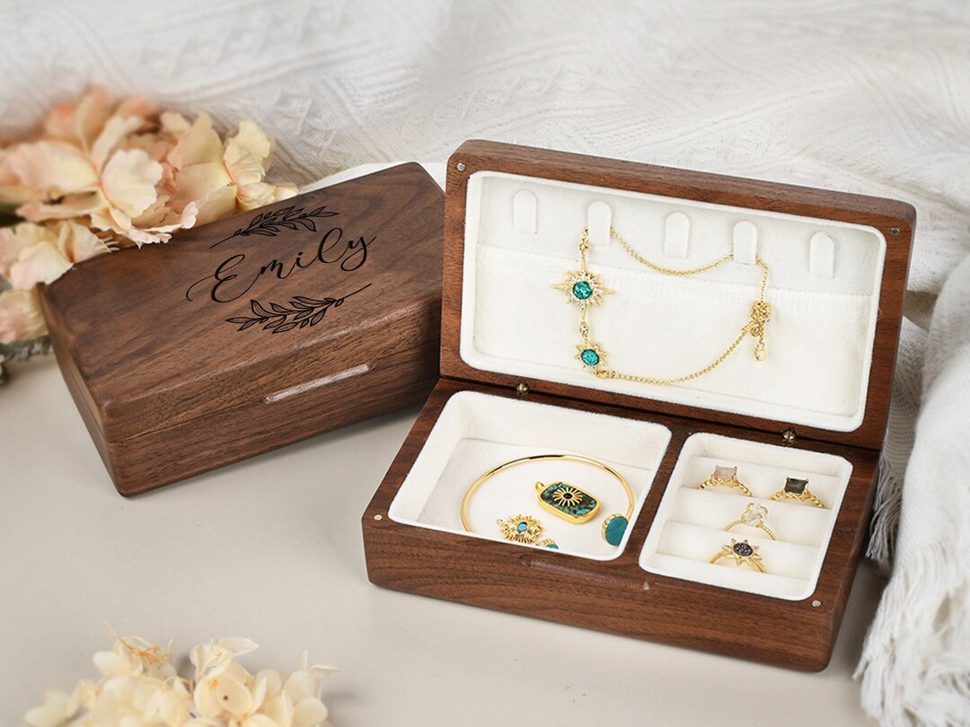 Personalized Wooden Jewelry Box Personalized Name Jewelry - Etsy Australia