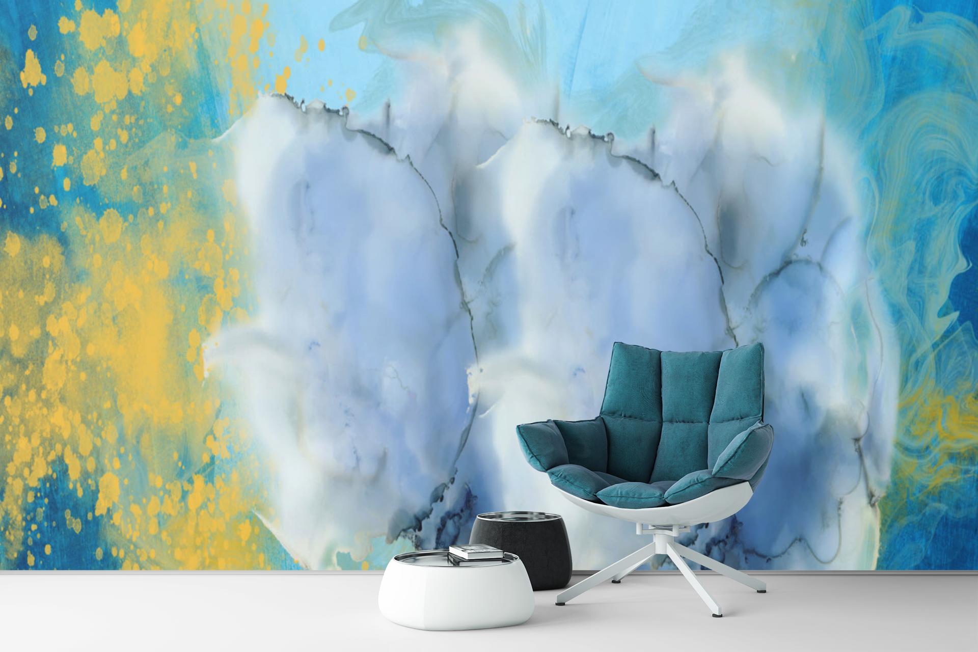 Abstract Blue Mist Wallpaper: Seamless Texture (digital Download) - Etsy