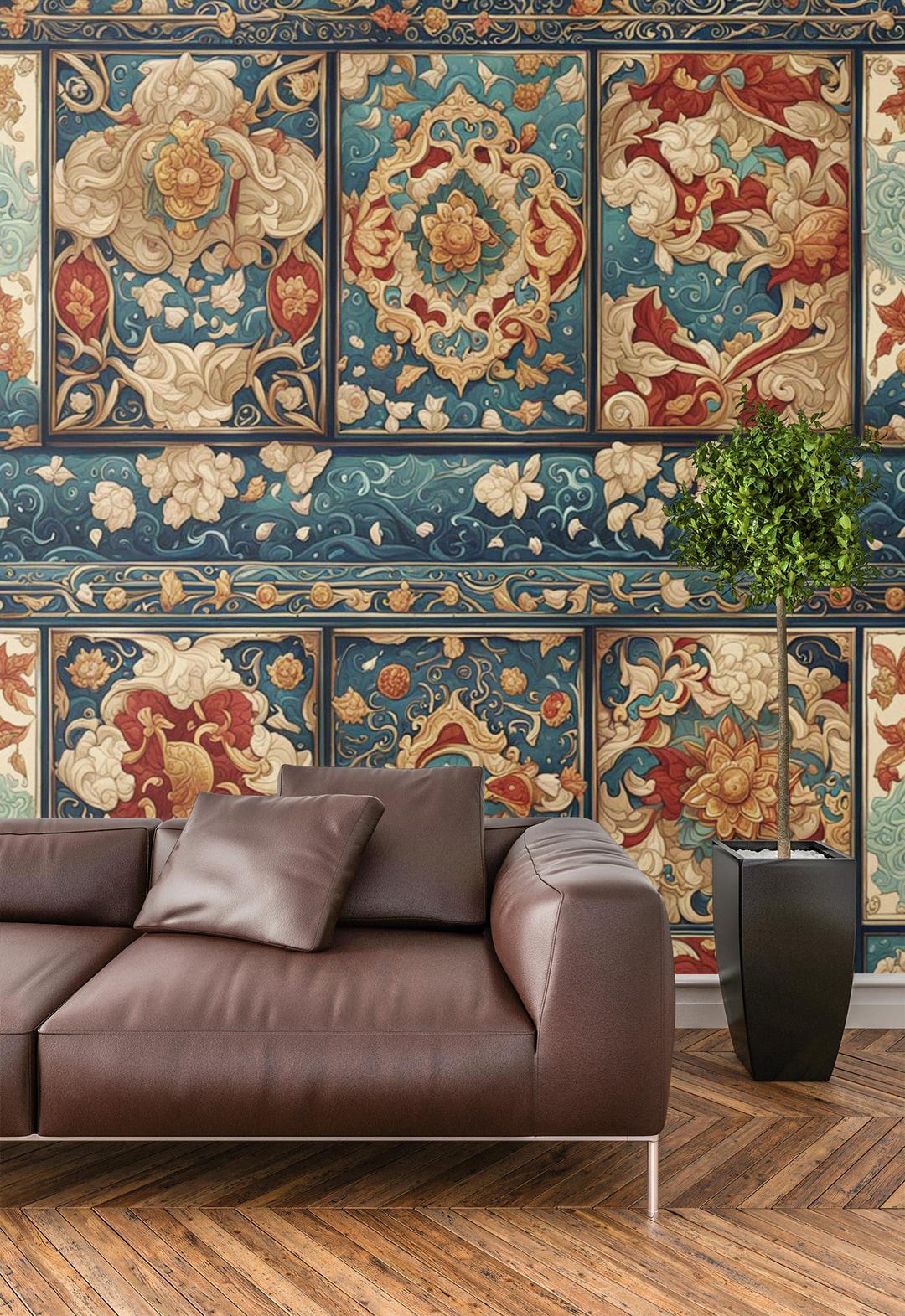 Persian Inspired Pattern Wallpaper, Cloth Seamless, Digital Paper ...