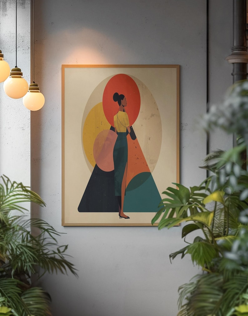 Working Woman Boho Geometry- Abstract Art Print by Shantress Nicole ...
