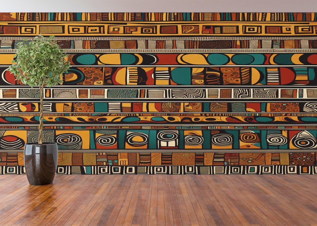 African Pattern Wallpaper, Cloth Seamless, Digital Paper, Printable ...