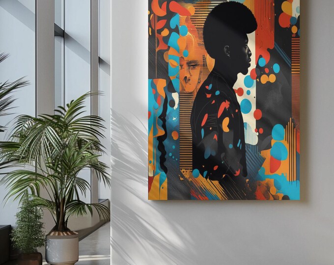 Afro African Man Abstract Printable Digital Downloadable African Art-by ...