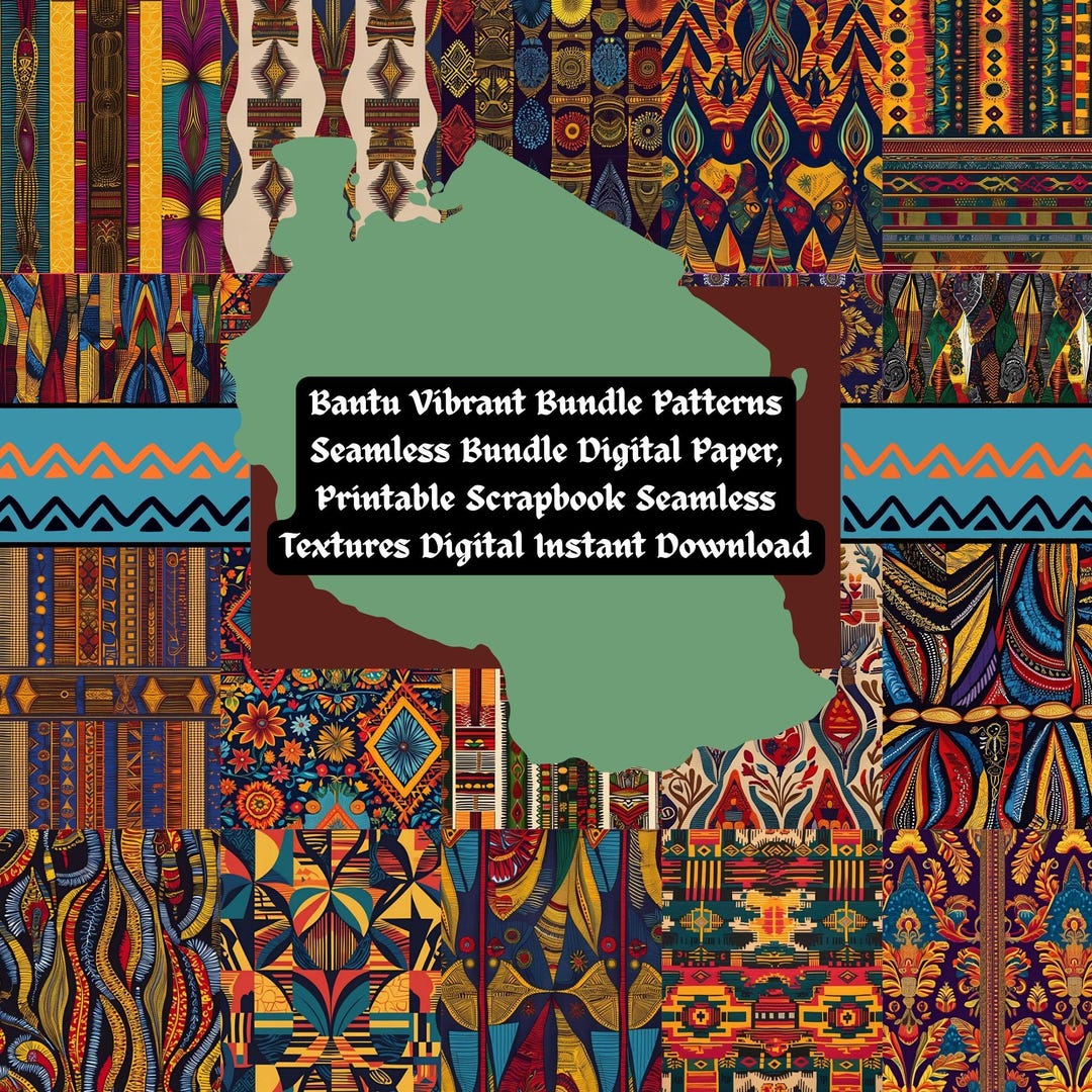 Vibrant Bantu Patterns: Seamless Digital Paper Bundle (digital Download ...
