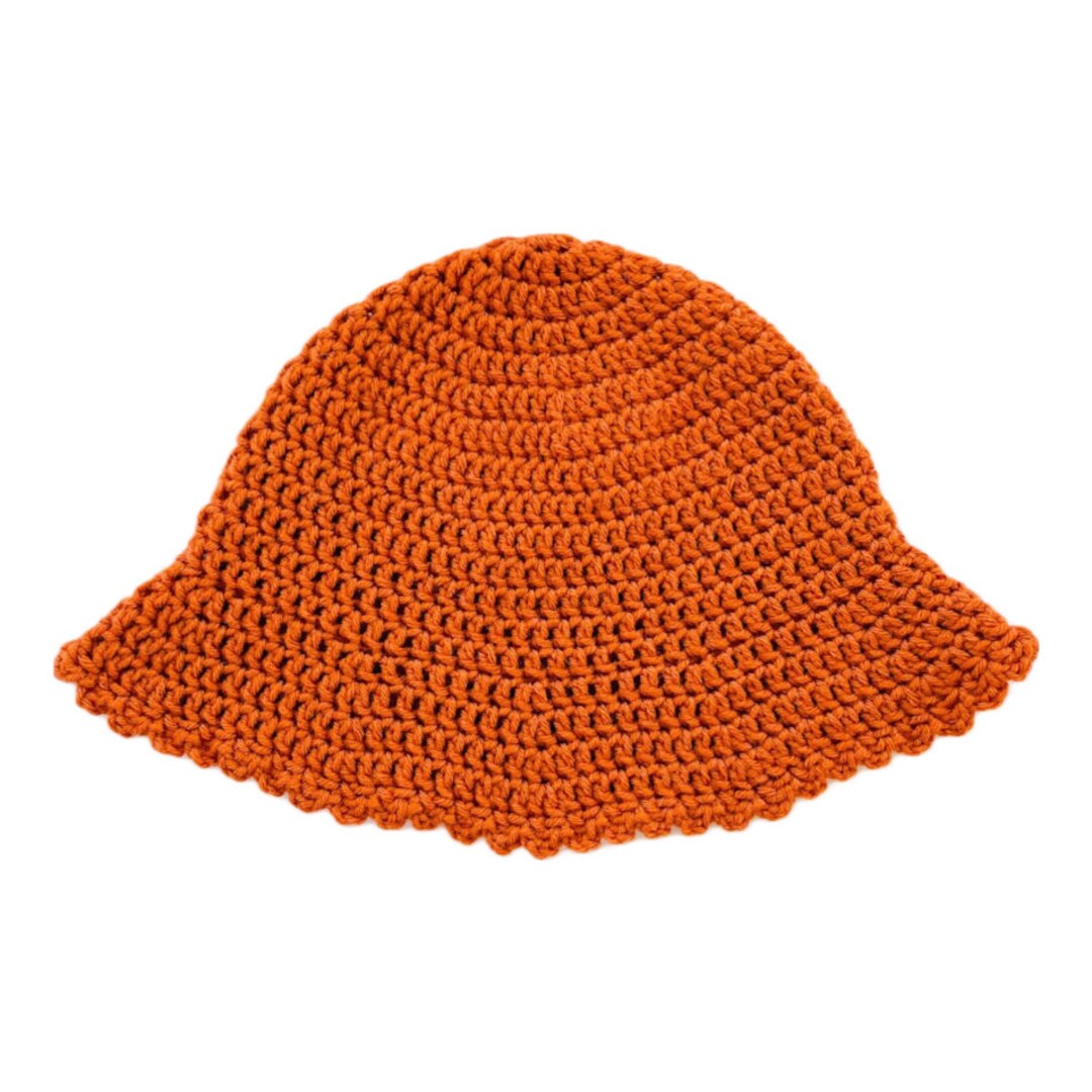 Crochet Bucket Hat W/ Scalloped Brim - Etsy