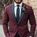Men's Maroon Tuxedo Suit: Custom Tailored Wedding Formal Wear - Etsy